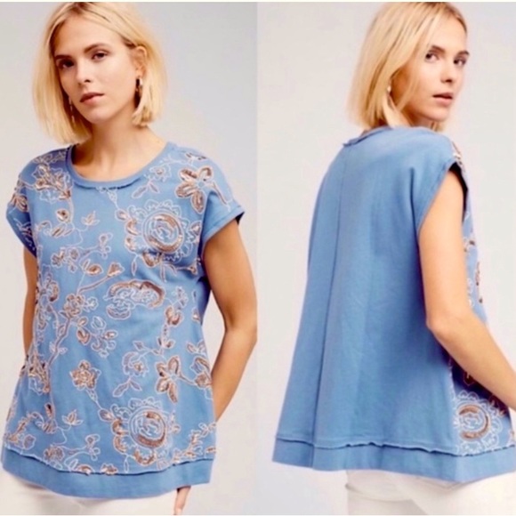 Anthropologie | Tops | Akemi Kin Anthropologie Embroidered Sequins ...